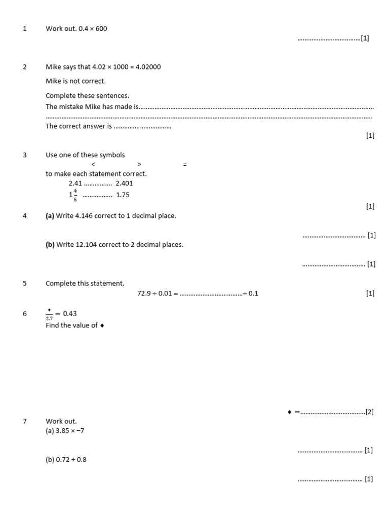 JTS 3 7 QP | PDF | Arithmetic | Mathematics