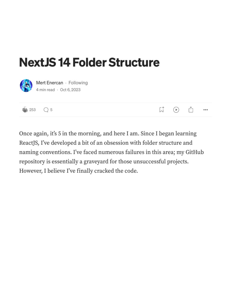 NextJS 14 Folder Structure Guide | PDF | Software Development | Computing