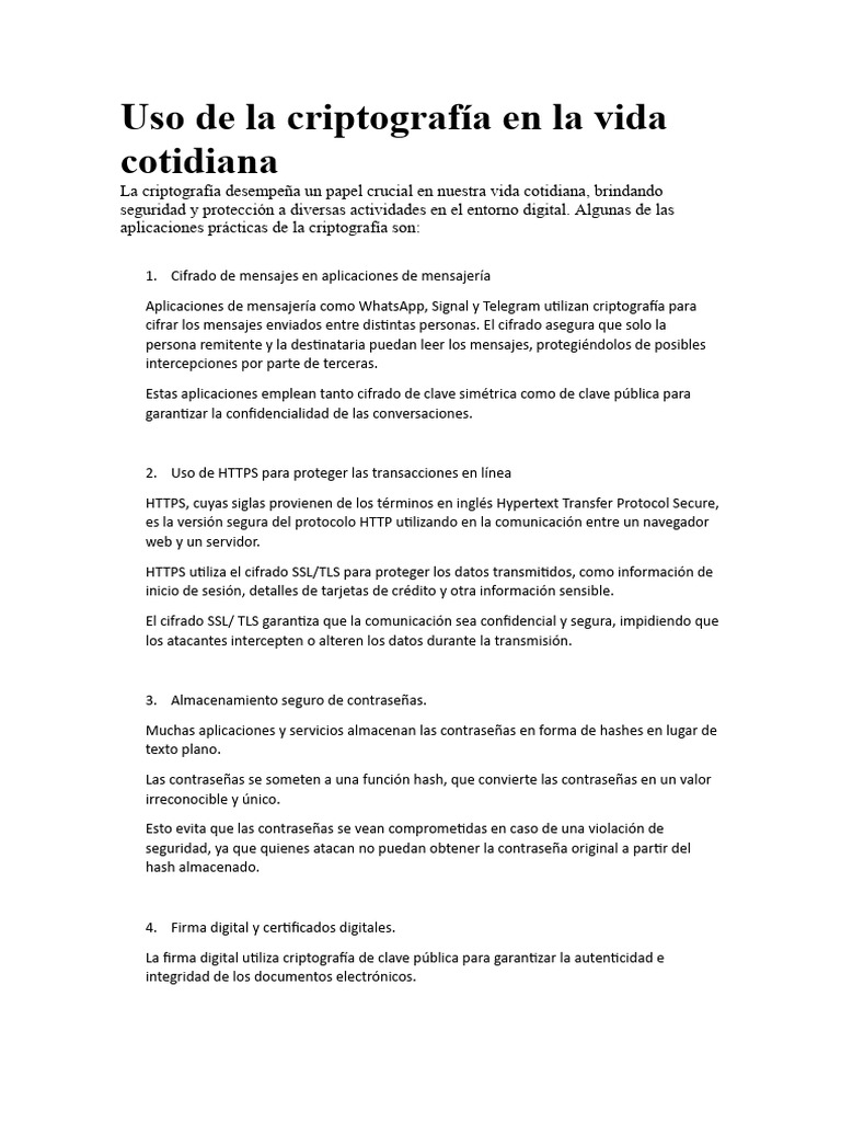 Esquema Criptologia Vida Cotidiana | PDF | Cifrado | Transport Layer ...