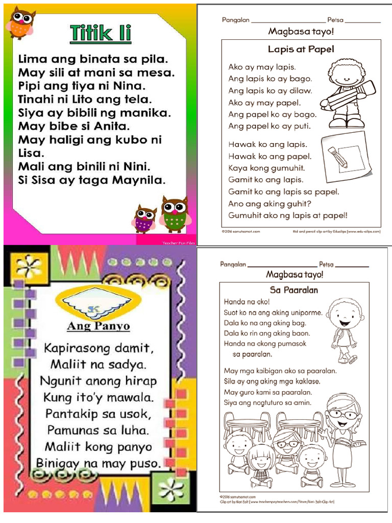 Filipino Reading Part 1 | PDF
