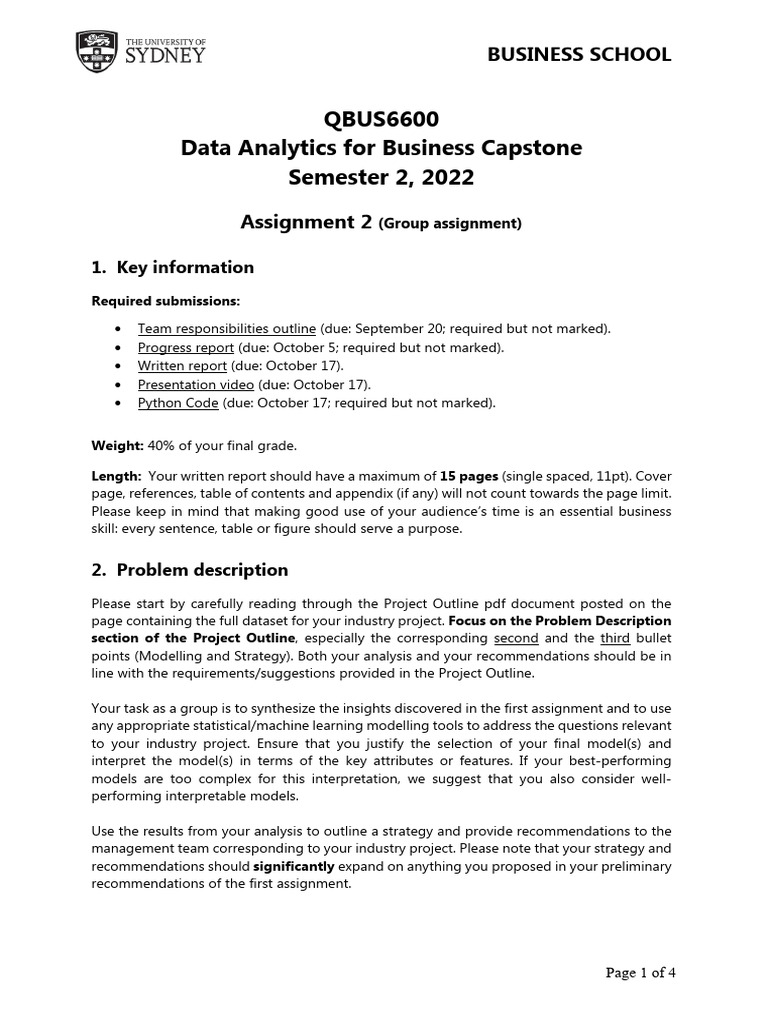 Assignment2 2022S2 | PDF | Data Analysis | Data