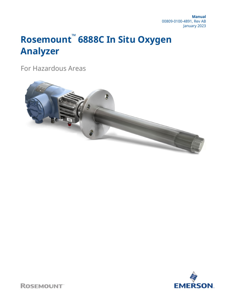 Manual Rosemount 6888c in Situ Combustion Oxygen Analyzer en 1260898 ...