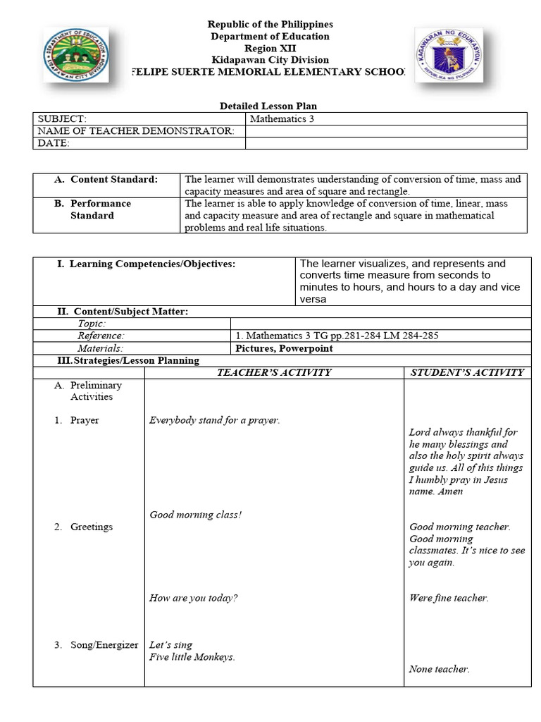 Math DLP | PDF | Learning | Teachers