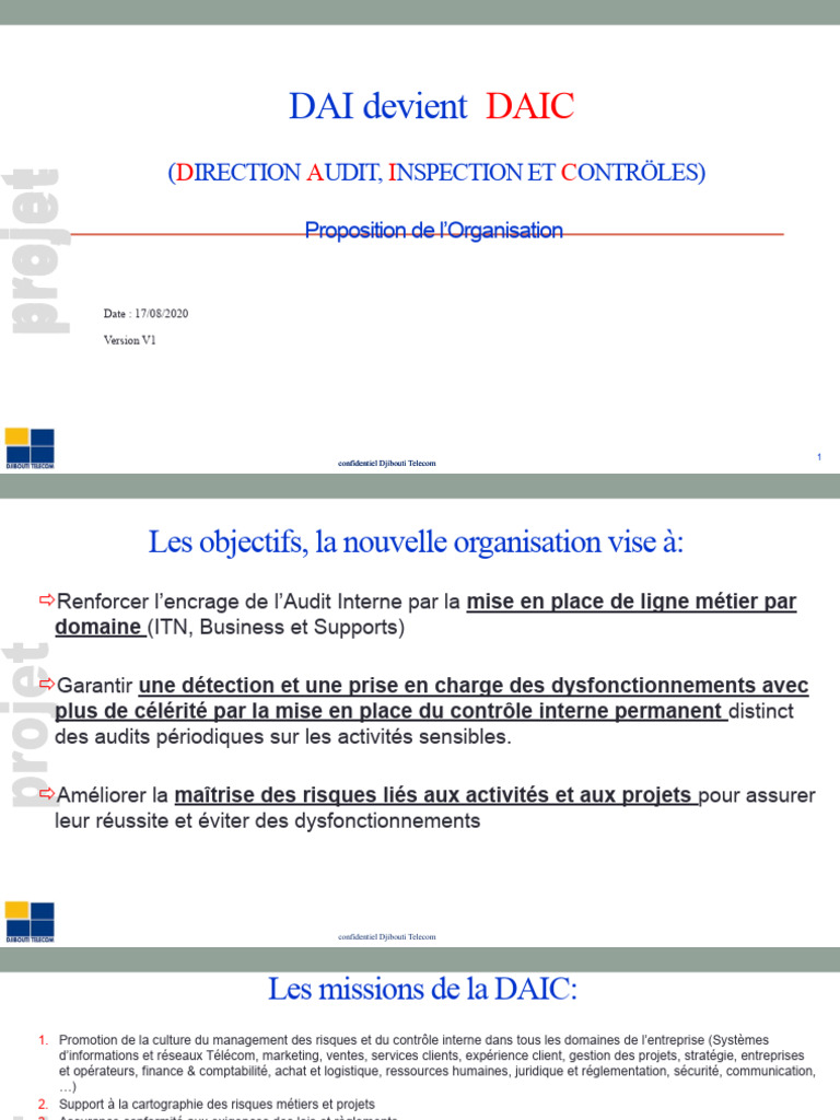 DAIC Présentation | PDF | Contrôle interne | Audit