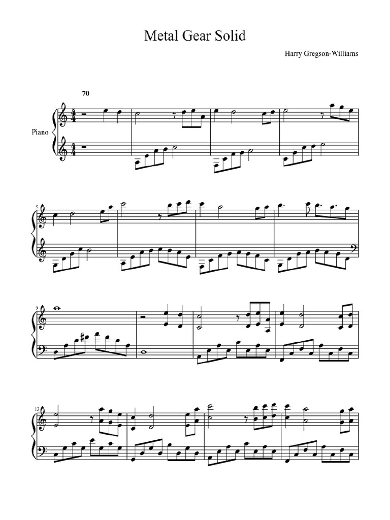 Metal Gear Solid Main Theme | PDF