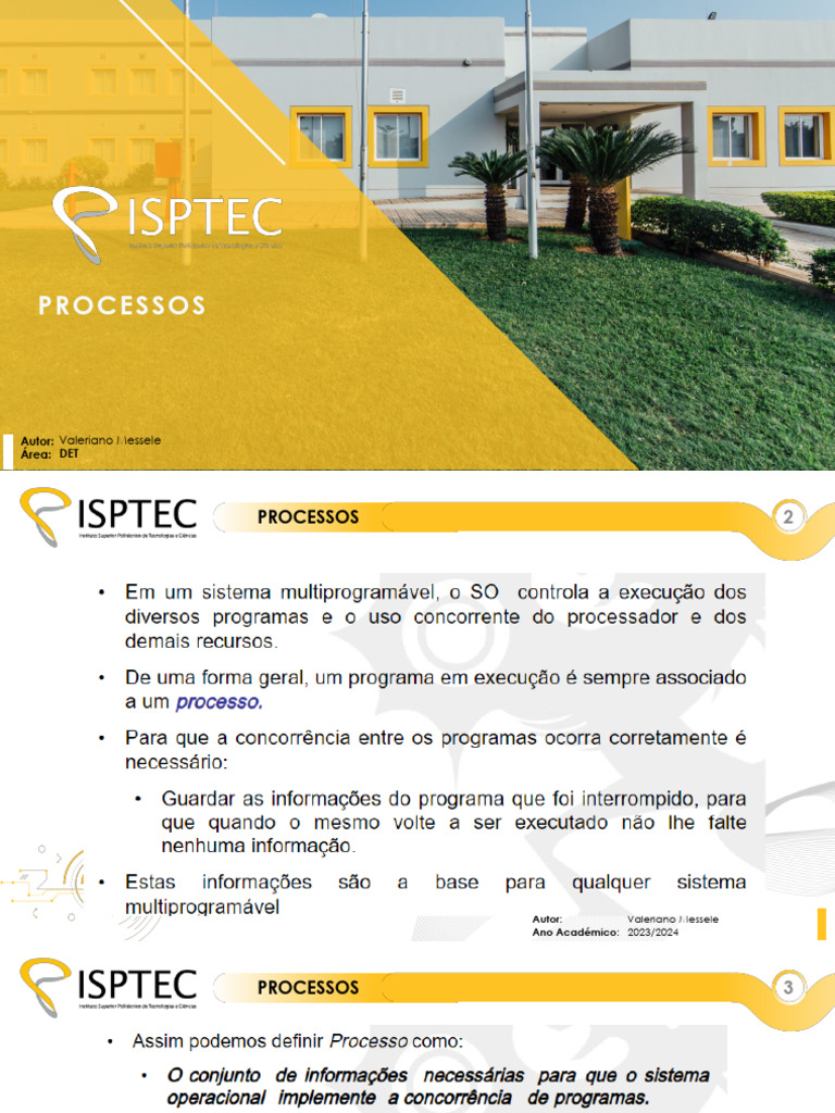 Introdução A Processos | PDF | Entrada/Saída | Processo (informática)