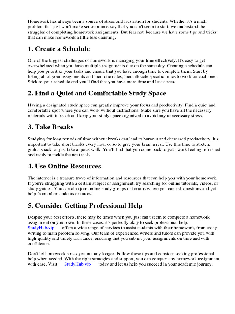 Ways To Help You Do Homework | PDF | Homework | Teachers