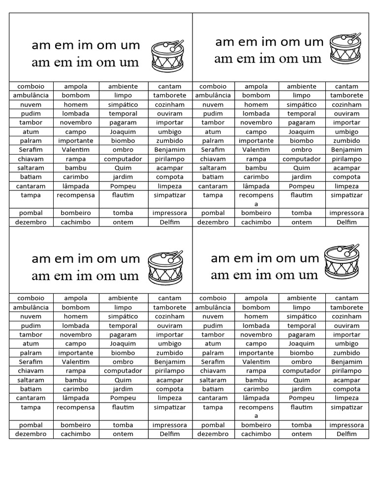 Am em Im Om Um | PDF