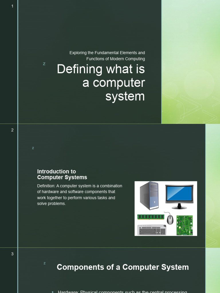 Defining What is a Computer System | PDF | Input/Output | Computer Data ... Defining What is a Computer System | PDF | Input/Output | Computer Data ...