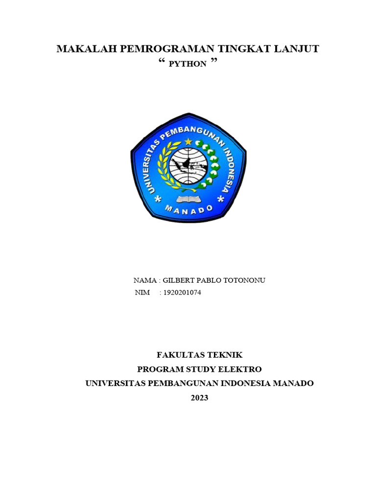 Pemrograman Tingkat Lanjut | PDF