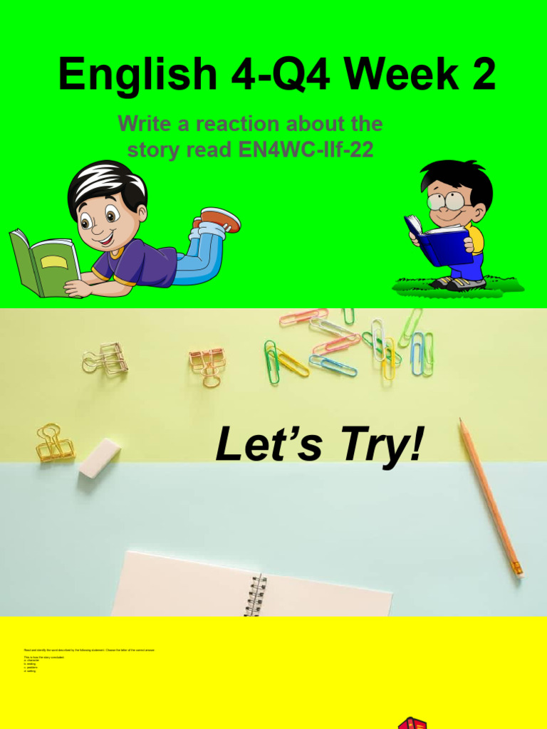 English 4-Quarter 4-Week 2 | PDF