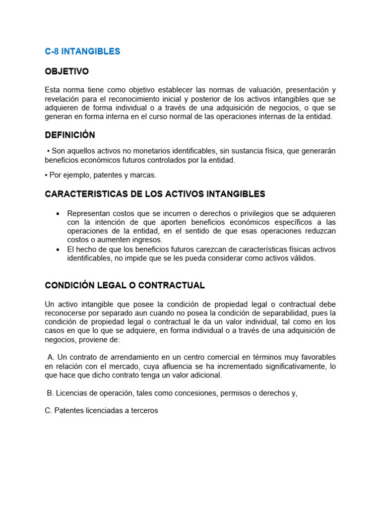 Normas de Valuación de Activos Intangibles | PDF | Activo intangible | Contabilidad