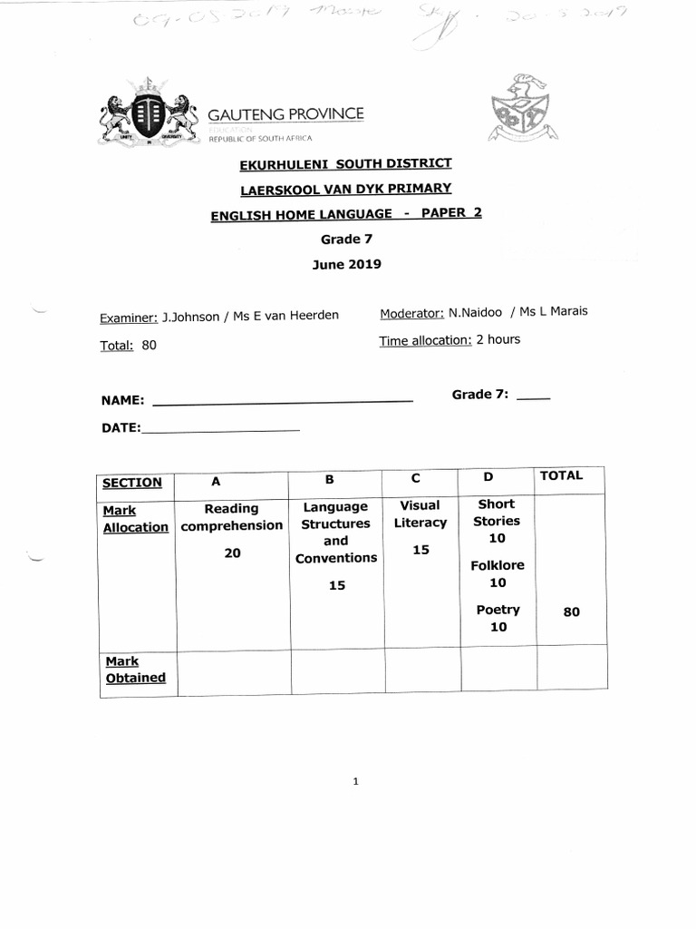 2019 June Exam Paper 2 | PDF
