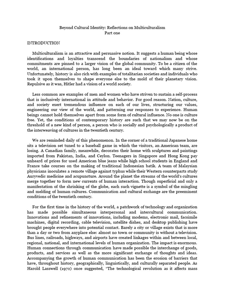 1-Beyond Cultural Identity - Reflections On Multiculturalism ...
