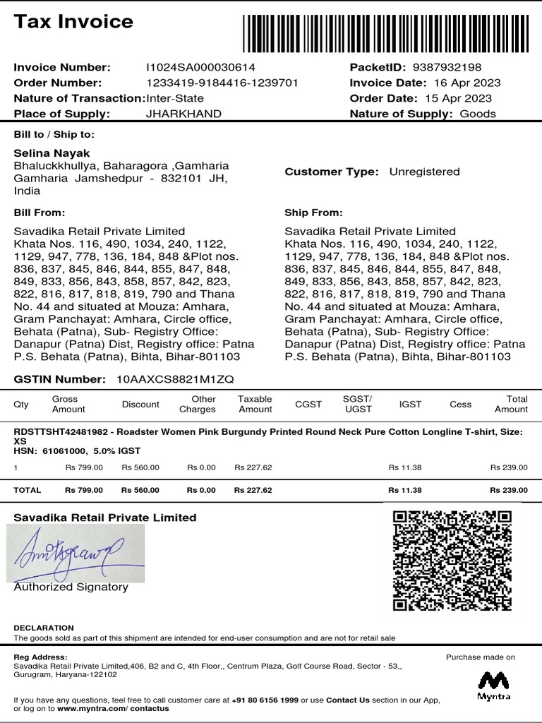 Item Invoice Download | PDF | Trade | Taxation