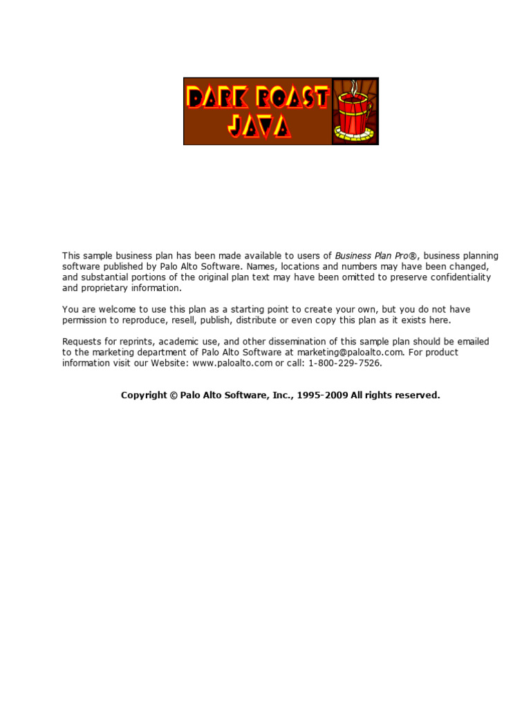 Dark Roast Java | PDF | Drink | Coffee