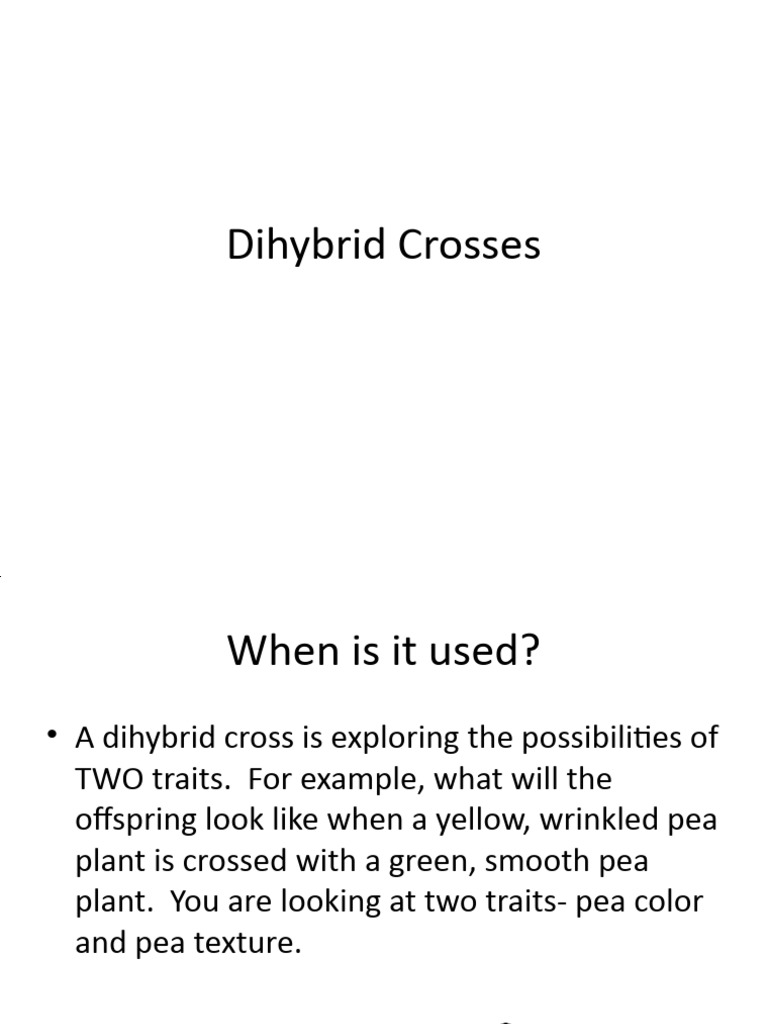 Dihybrid Crosses | PDF | Zygosity | Dominance (Genetics)