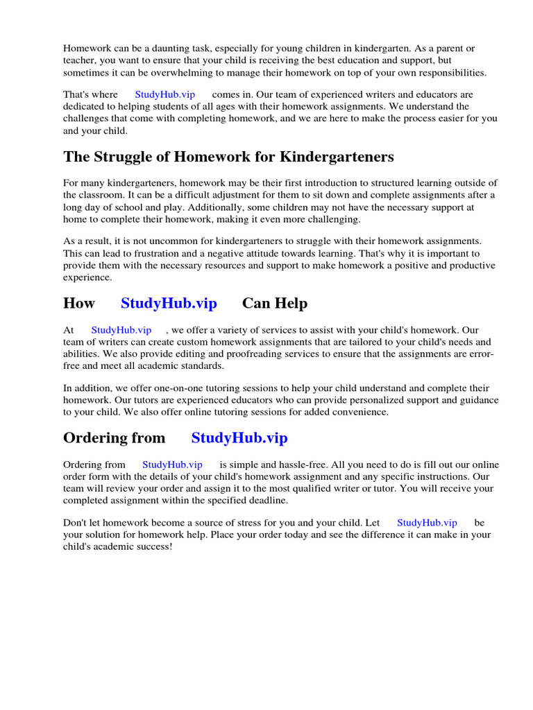 Homework Packet Cover Sheet Kindergarten | PDF | Homework | Safari (Web ...