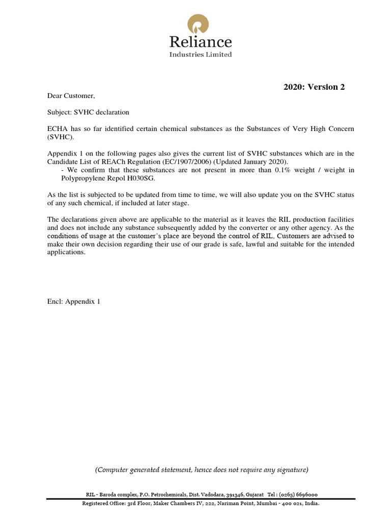 SVH H030SG | PDF | Chemical Substances | Chemical Compounds