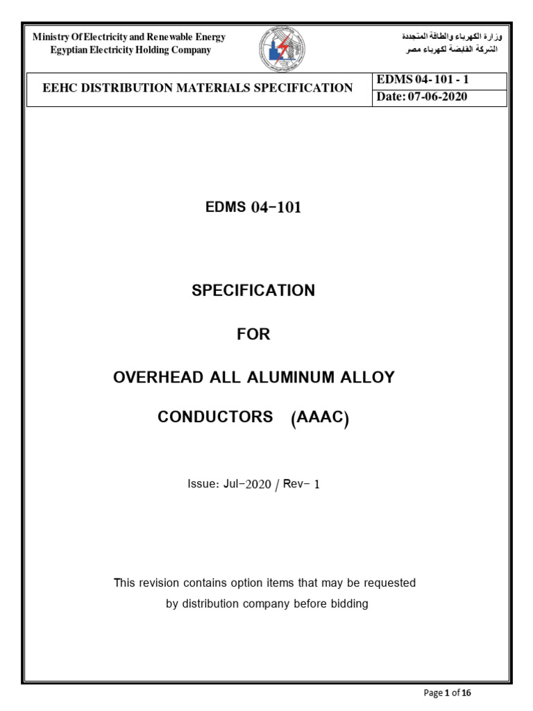 Edms 04-101-1 Aaac | Download Free PDF | Electrical Resistivity And ...