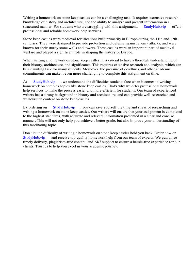 Stone Keep Castles Homework Help | PDF | Castle | Middle Ages
