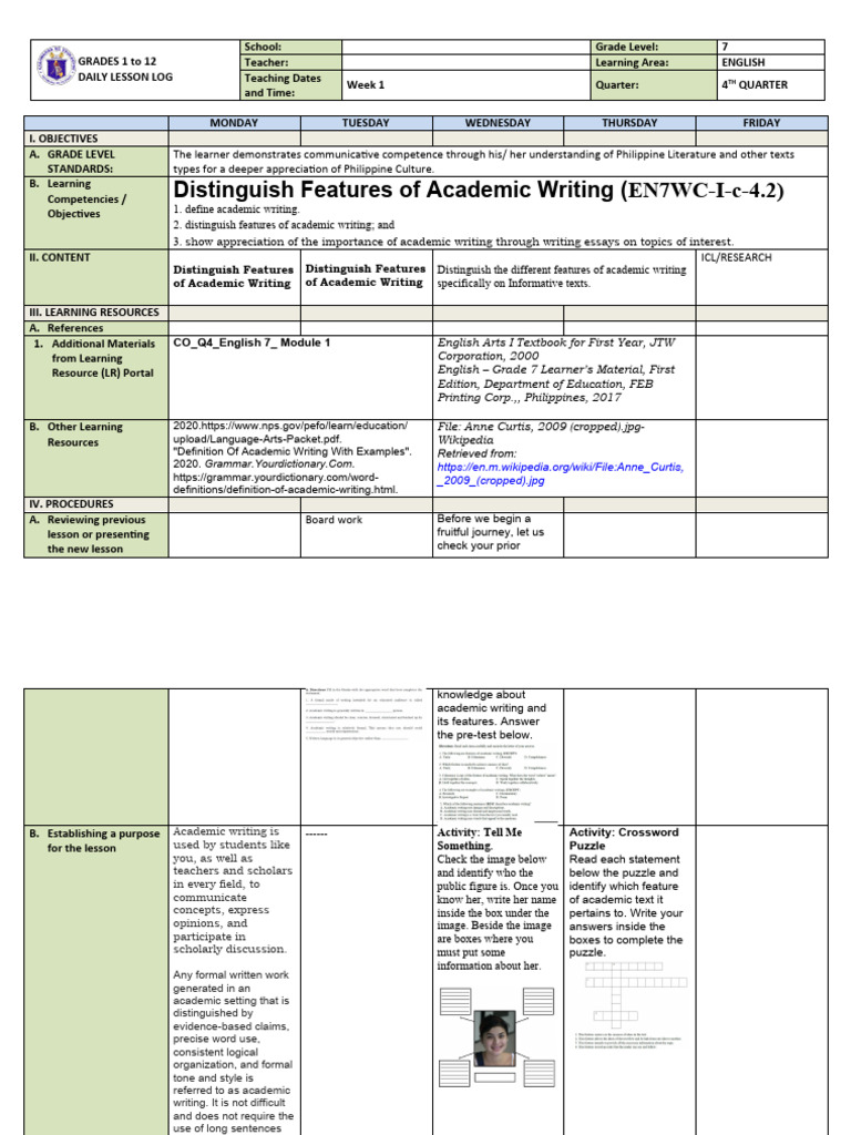 ENGLISH 7 Q4 w1 | PDF | Learning | Cognitive Science
