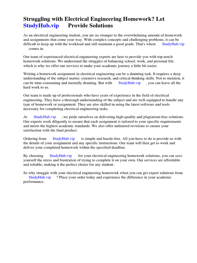 Electrical Engineering Homework Solutions | PDF | Engineering | Electrical Engineering