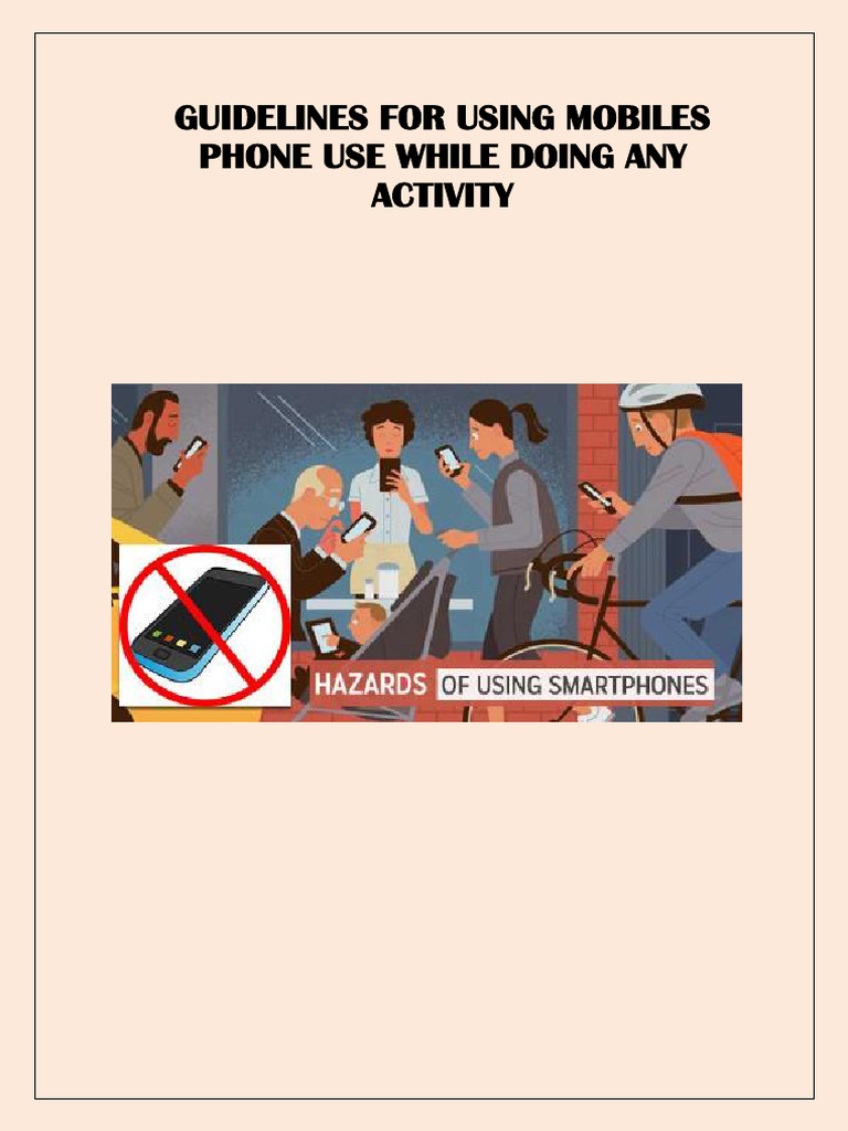 Guidelines Using Mobile Phones While Doing Any Activity - Hazardours ...