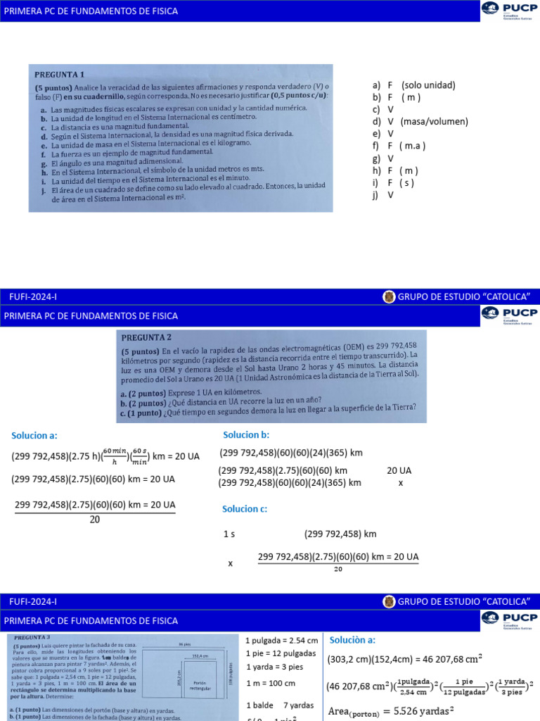 Primera PC Fundamentos de Física 2024 | PDF | Longitud | Unidades de medida