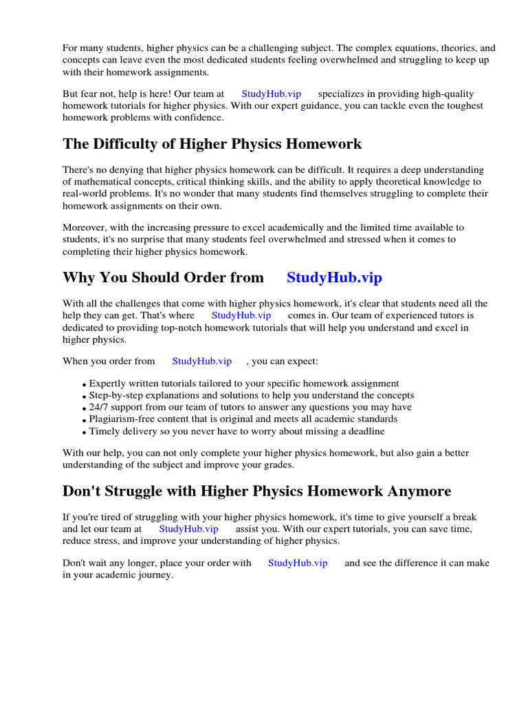 Higher Physics Homework Tutorials | PDF | Popular Culture & Media Studies | Social Media
