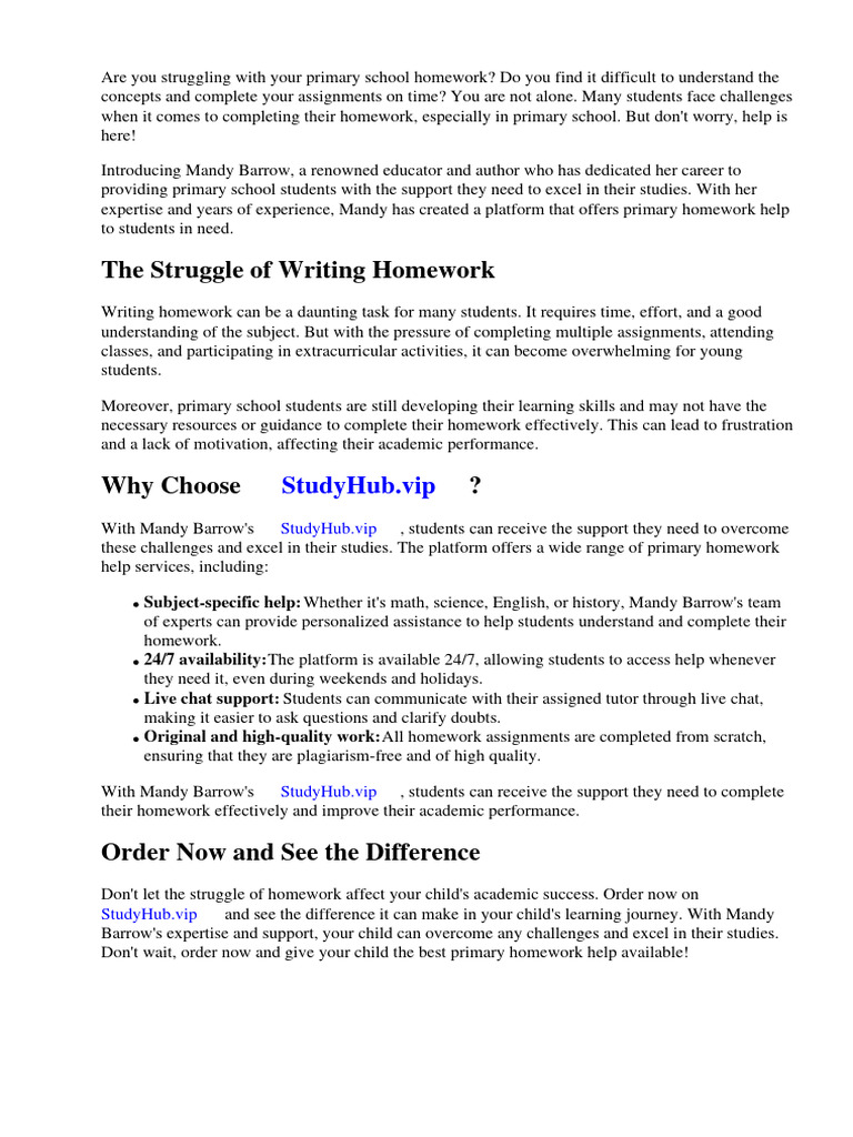 Primary Homework Help Mandy Barrow | PDF | Homework | Worksheet