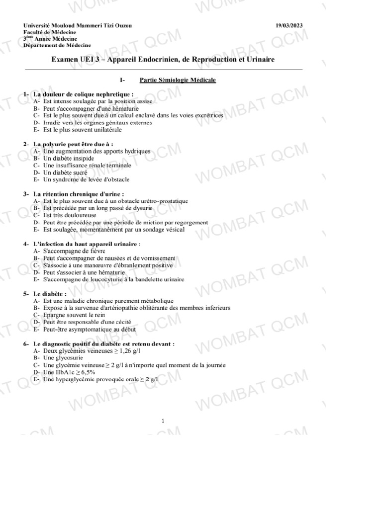 Exam UEI 3 2023 (+CT) | PDF