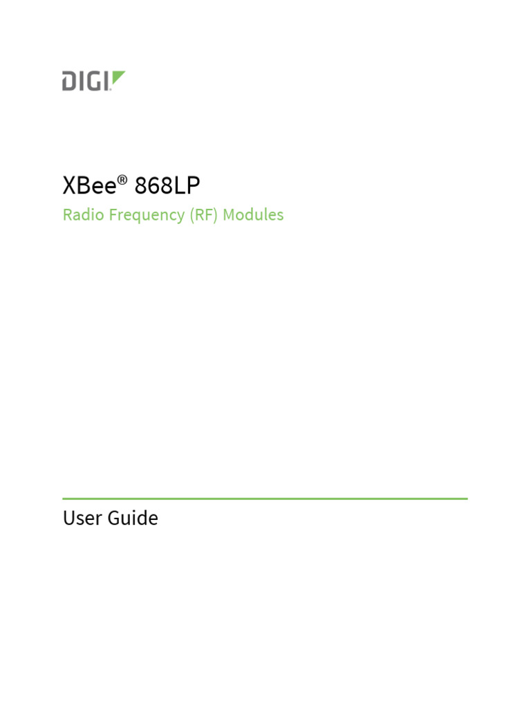 Xbee® 868Lp: User Guide | PDF | Computer Network | Radio
