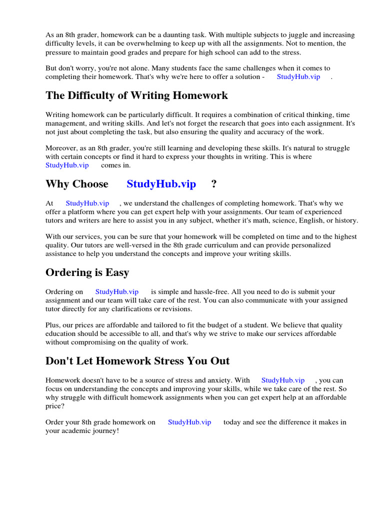 Hms 8th Grade Homework Website | PDF | Homework | Cuisine