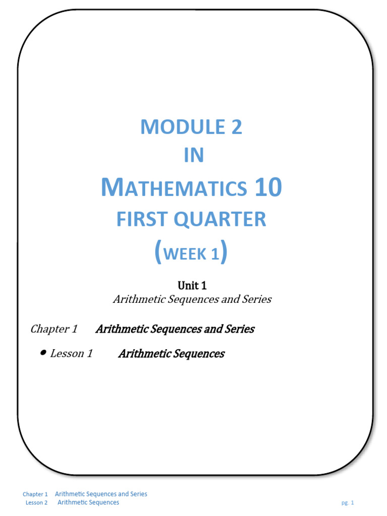 Math 10 Unit 1 Lesson 2 Module | PDF | Arithmetic | Mathematics