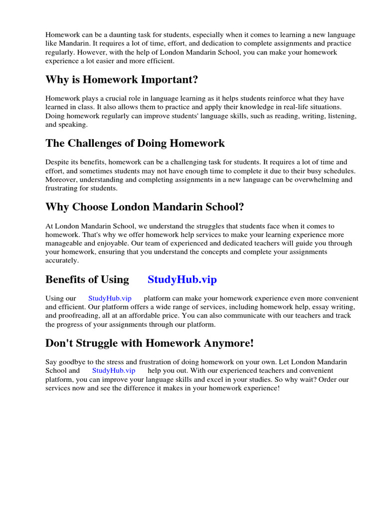 London Mandarin School Homework | PDF | Standard Chinese | Chinese Language