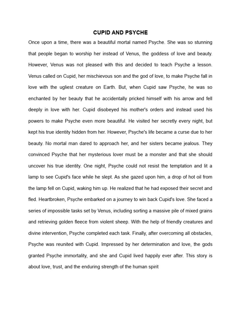 "Cupid and Psyche: A Tale of Love" | PDF