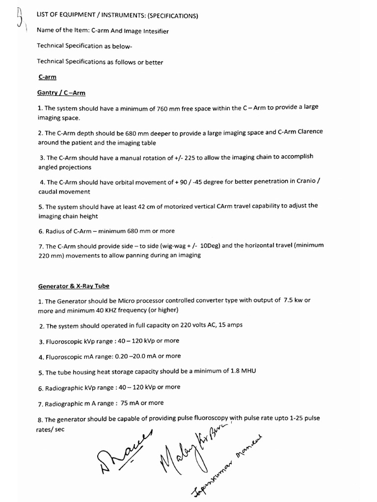 CArm and Image Intensifier | PDF