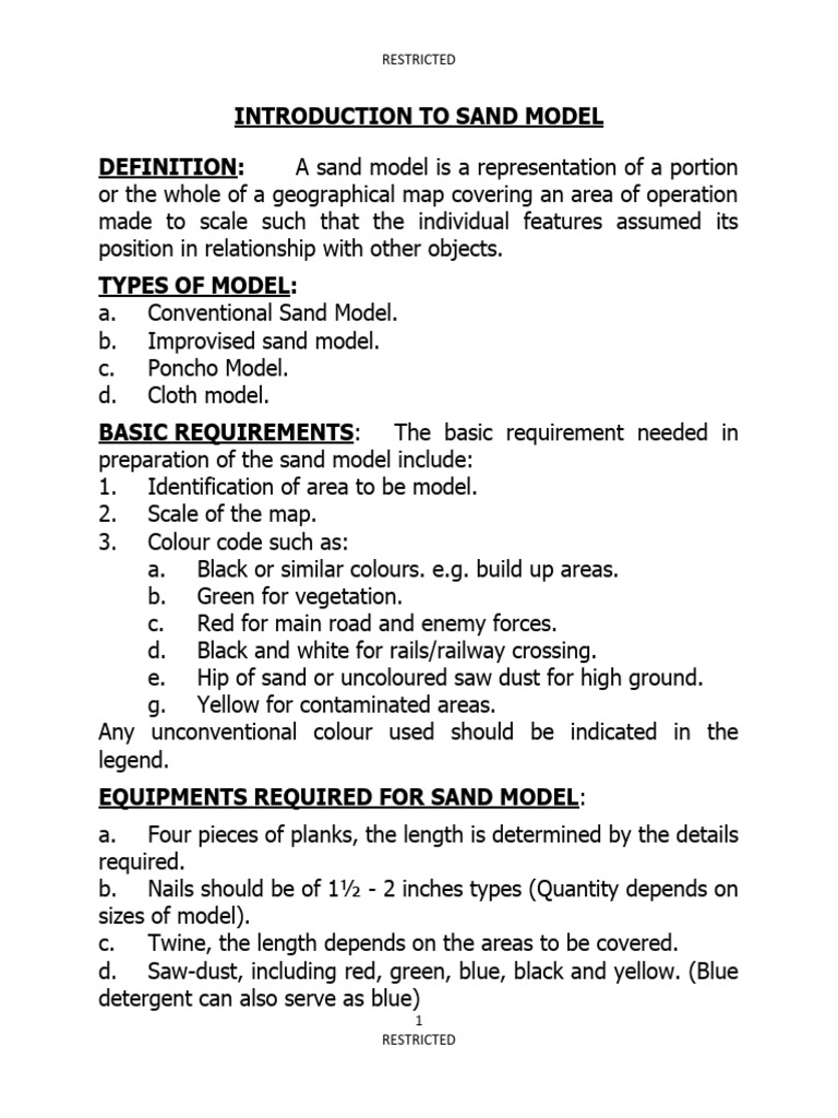 Intro To Sand Model | Download Free PDF | Map