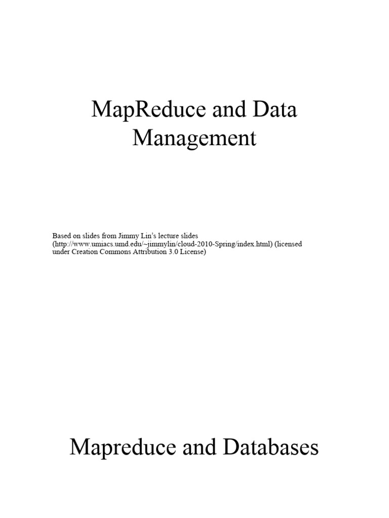 Mr Databases | PDF | Map Reduce | Theoretical Computer Science