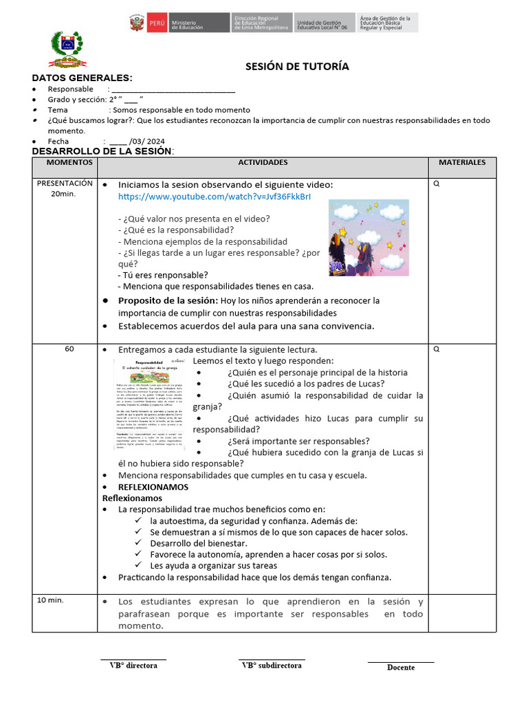 La Importancia de la Responsabilidad Escolar | PDF