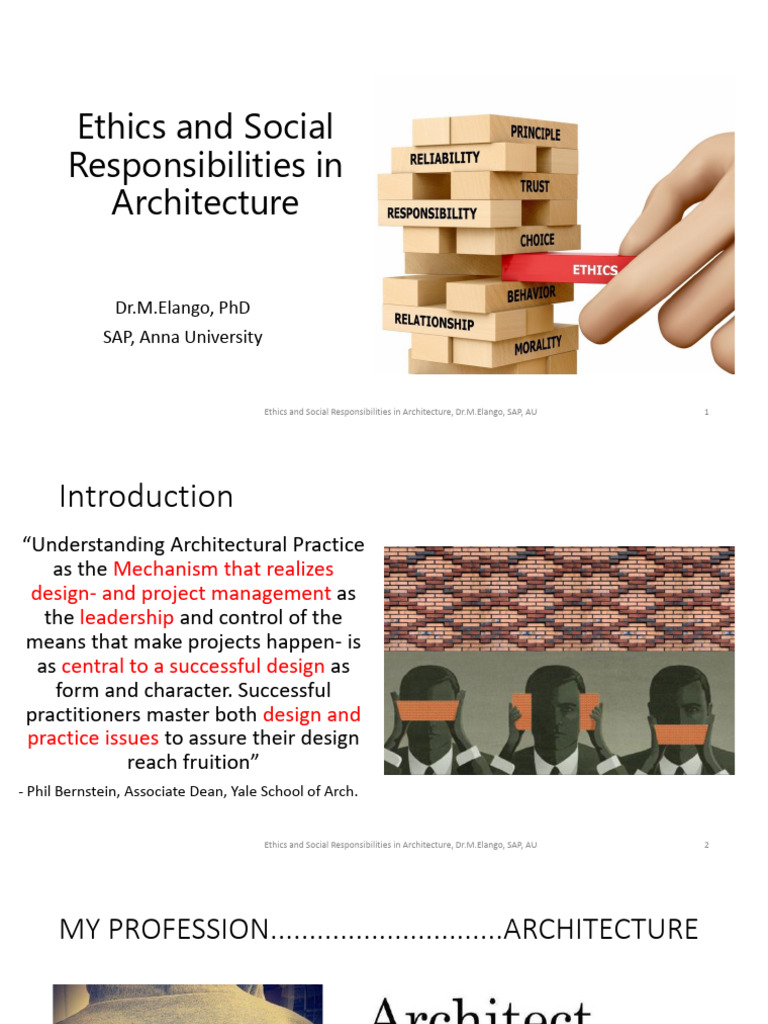 Ethics in Architectural Practice | PDF | Architect | Design