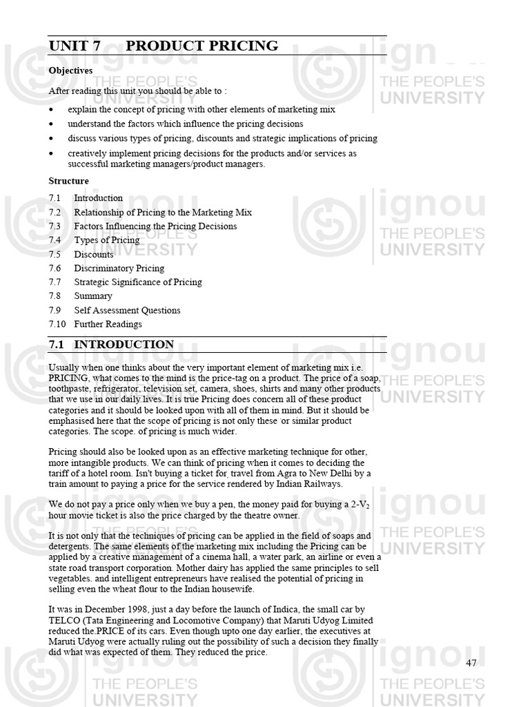 Unit 7 | PDF | Pricing | Demand