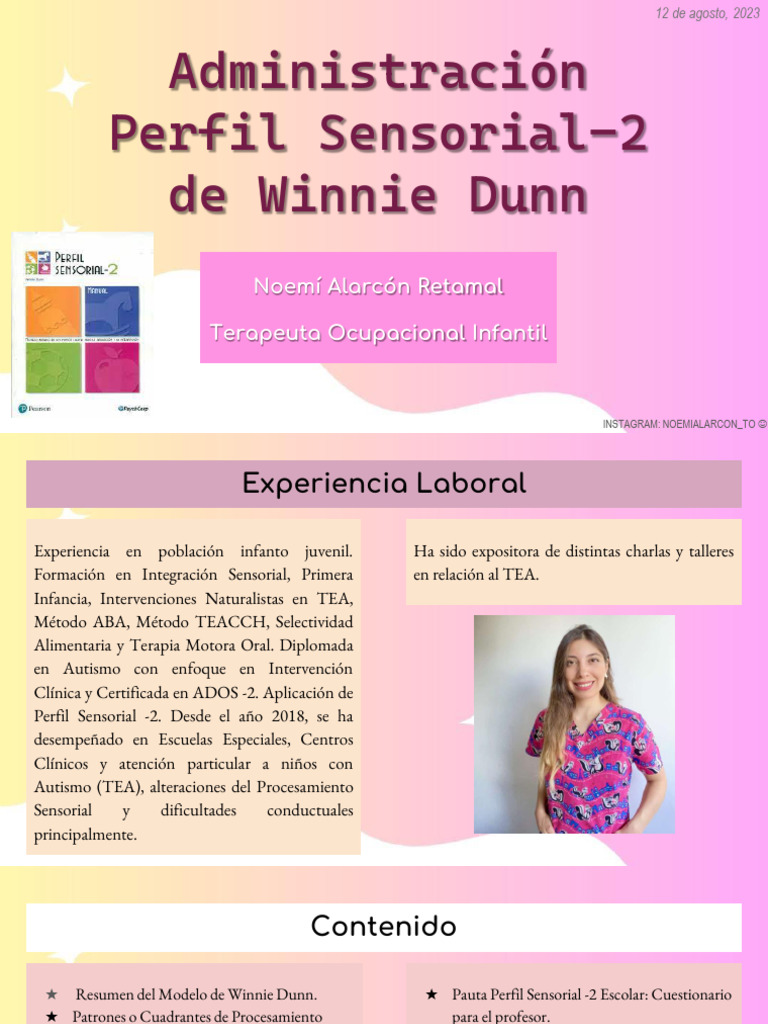 Perfil Sensorial-2 Winnie Dunn - 12 AGOSTO 2023 | PDF | Espectro ...