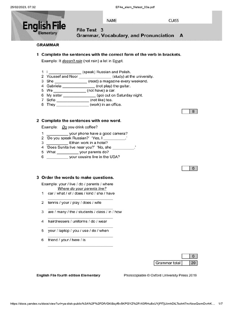 EF4e Elem Filetest 03a | PDF