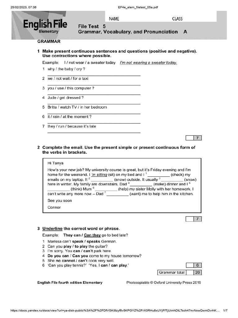 EF4e Elem Filetest 05a | PDF | Computers