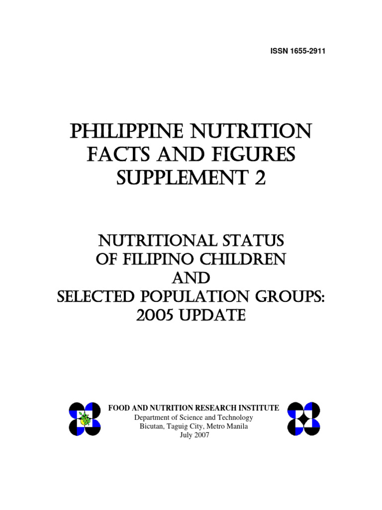 2005 Philippine Nutrition Facts and Figures Supplement 2 | PDF | Body ...