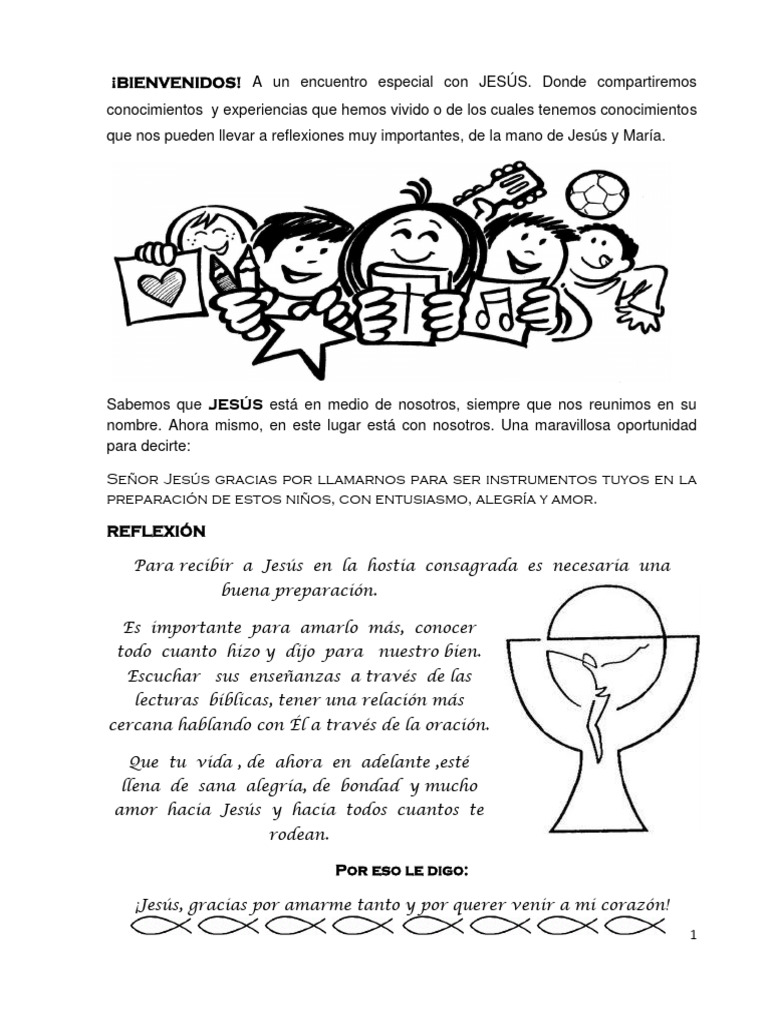 Catequesis Primera Comunion | Descargar gratis PDF | Oración | orador del Señor