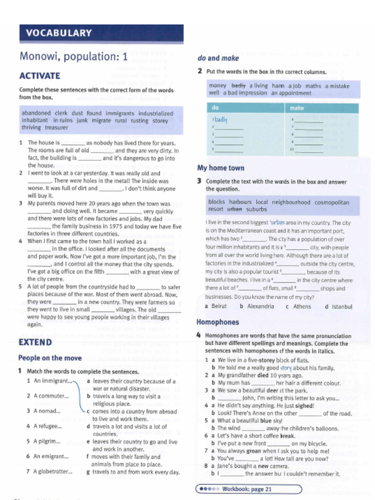 AIM High 2 Student Workbook Extra Unit 3 (18 Pages) | PDF | Traffic