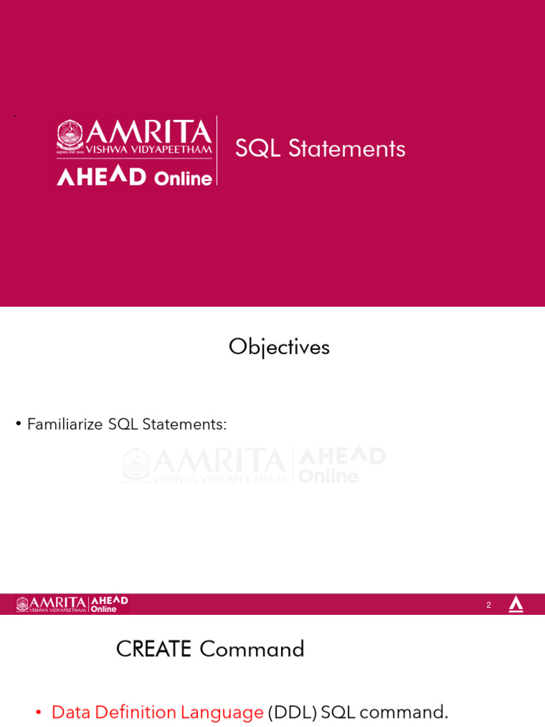 Week13 Database Commands | PDF | Table (Database) | Relational Database
